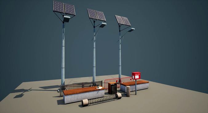 Modular Street Asset Pack 01 3d model