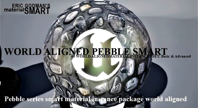 Pebble World Aligned Materials 3d model