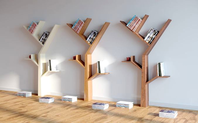 Bookcase Tree scene 3d model