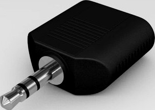 Dual Mini Jack Mono to Mini Jack Stereo Adapter 3D Model