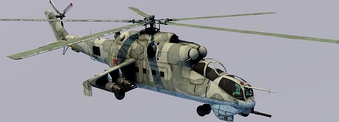 Russian Mil Mi-24 3d model
