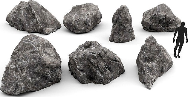 Rock asset pack 3d model