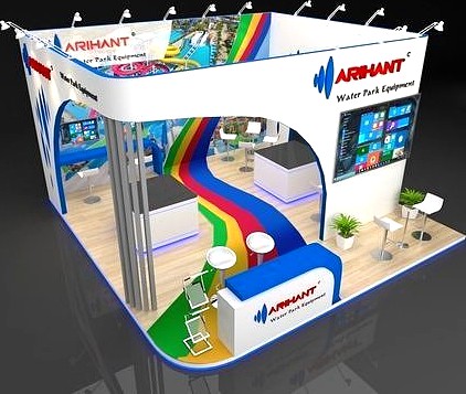 Exhibition Stand Booth 6x6m 3d model