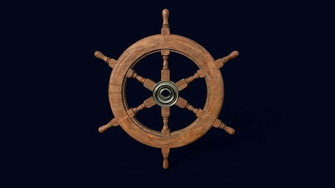 Ship Navigation Steering wheel 3d model