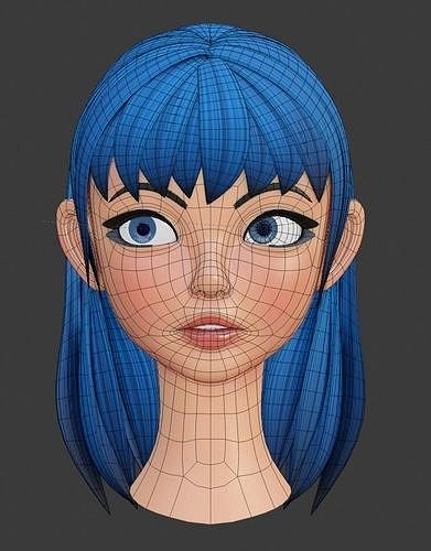 Stylized Female Character Gaming Asset 3d model