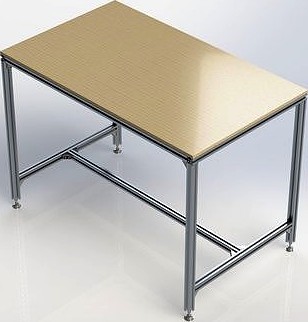 Aluminum Profile Table 3d model