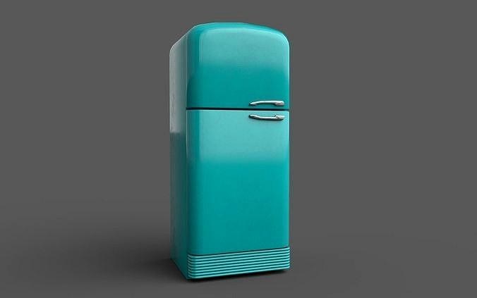 Low Poly Refrigerator 3D model
