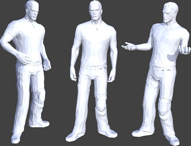 Low Poly Male 04 - Animated 3d model