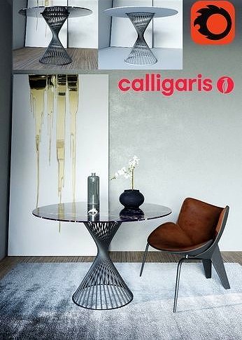 Calligaris vortex table 3d model