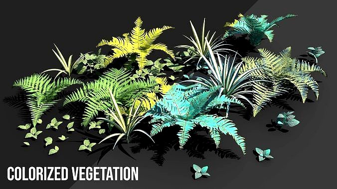 Colorized Vegetation 3d model