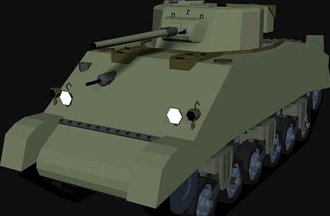 M4 Sherman MK III Abe Tank LowPoly isometric 3d model