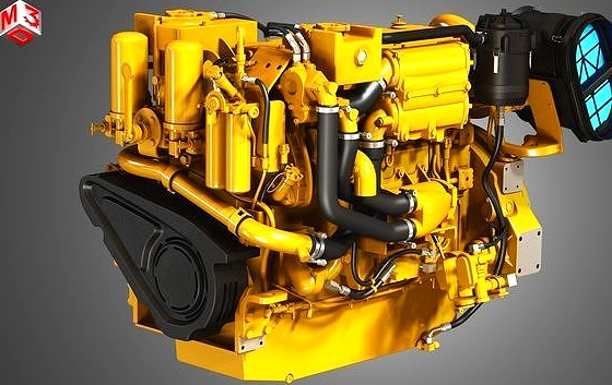 Cat 18 ACERT Engine -3d model