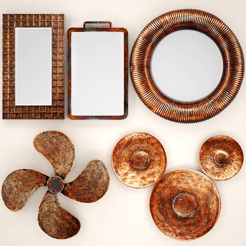 Copper collection for walls 2 3d model