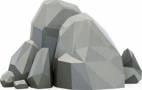 Stylized Rocks Low Poly 02 3d model