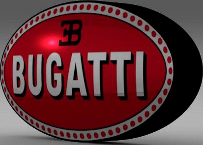 Bugatti Logo 3D Model