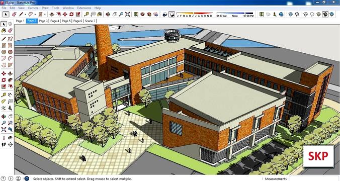 Sketchup Cultural center E5 3d model