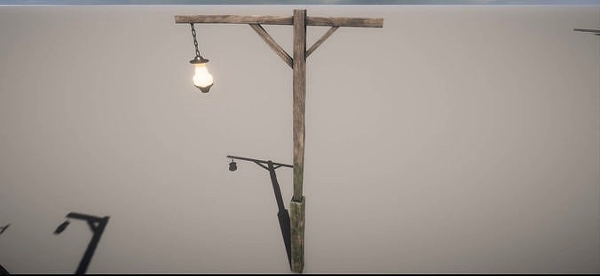 Medieval street lights 3d model