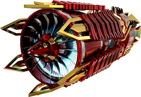 Futuristic Jet Engine 3d model