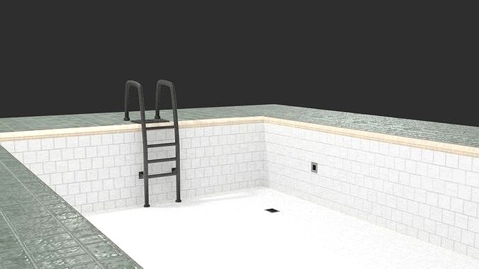 swimming pool low poly pbr 3d model