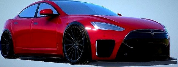 First Full Electric Sport Car Tesla Model S 3D model