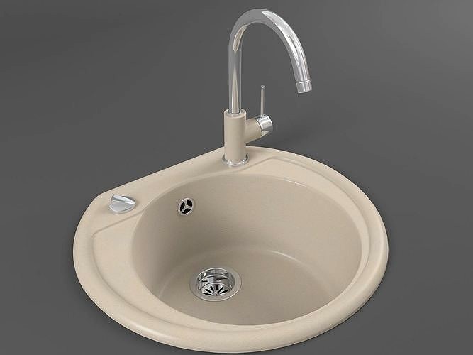 Kitchen sink 03 3d model