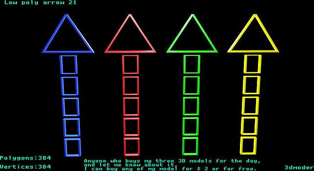 Low poly arrow 21 3d model