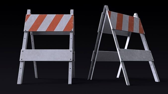 Construction Sign 3d model