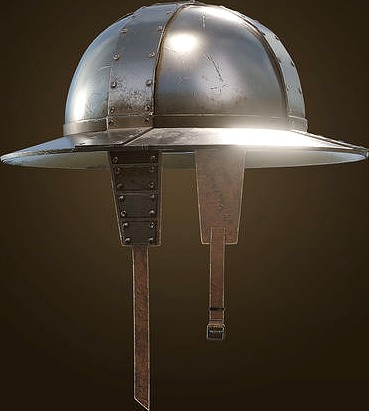 Medieval Knight Kettle Hat Helmet 3d model