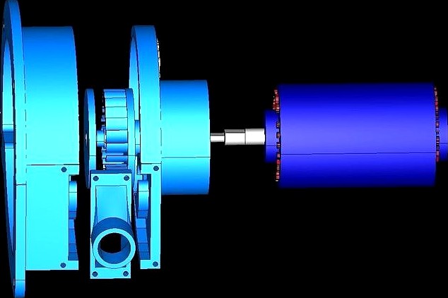 Cross-Flow Turbine Vertical Full Station | 3D model