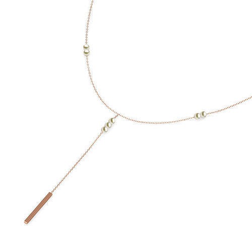 Pearl Linear Necklace | 3D model
