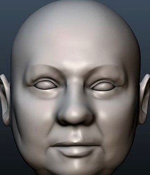 Male head 11 - fat face | 3D model