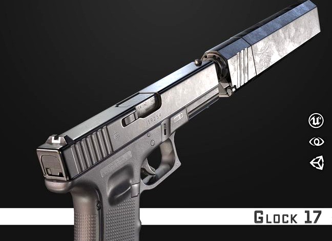 Glock 17 - Model and Textures 3d