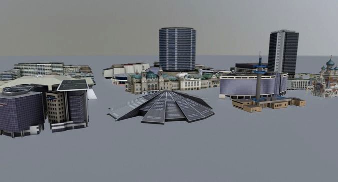 Nice Buildings Pack 3d model