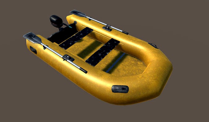 Realistic boat 3d model