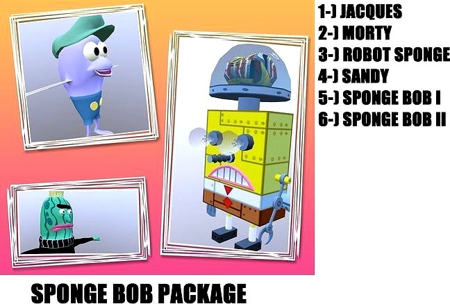 Sponge Bob Package 3d model