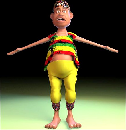 Funny Cartoon character 3d model