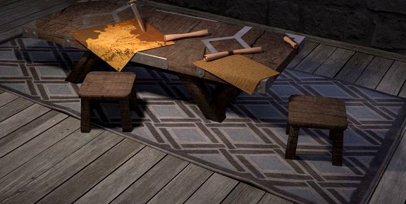 Medieval table game asset - low poly 3d model