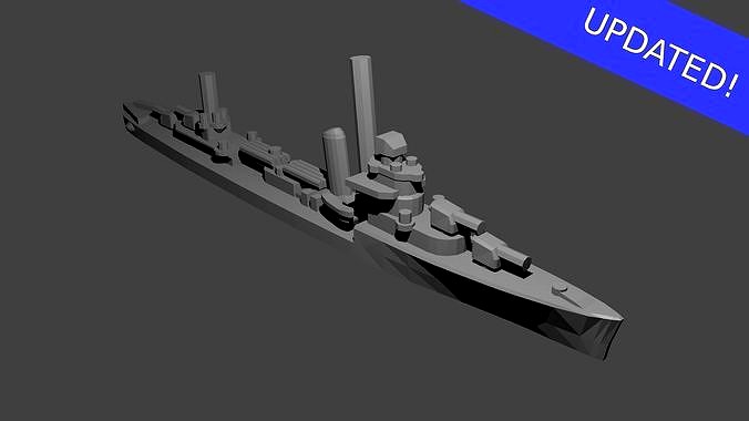 US Sims Class Destroyer | 3D model
