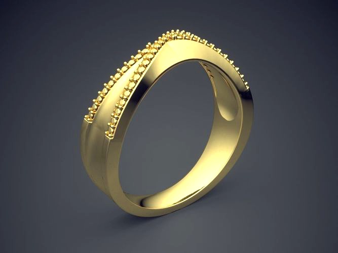 Curved Ring CAD-6586 | 3D model