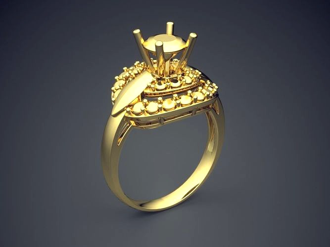 Engagement Ring CAD-6930 | 3D model