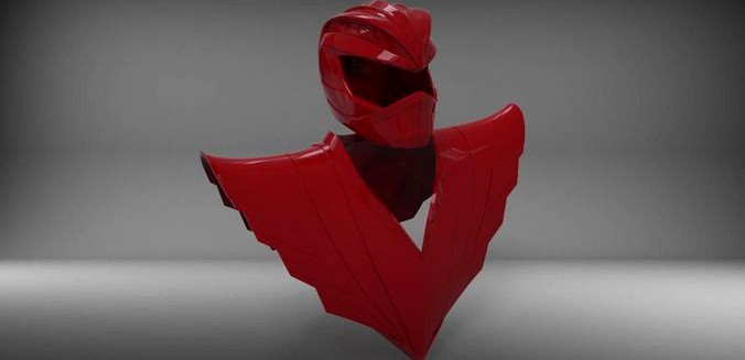 Ryu Ranger helmet chestplate street fighter andpower rangers | 3D model