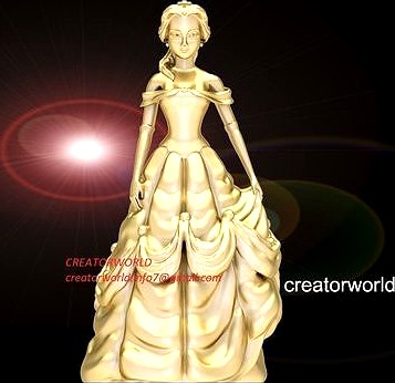 Princess Belle statue | 3D model