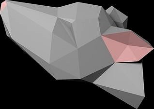low poly mouse head | 3D model