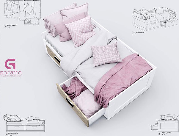 Bed Single Revit High Quality 3D models