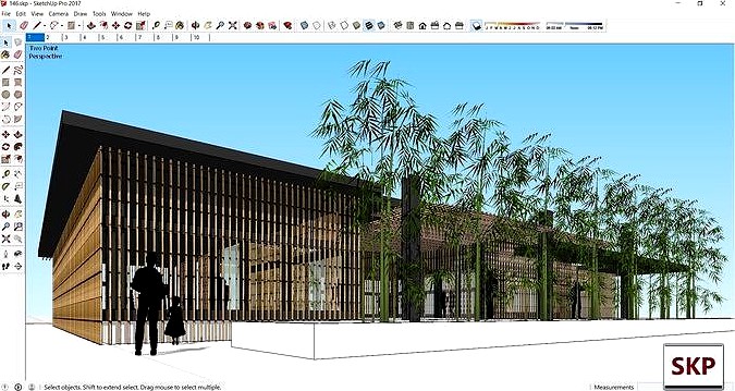Sketchup 146 - Cultural Center 3d model