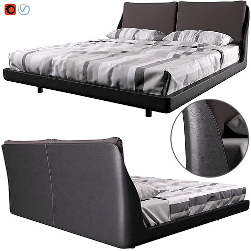 Makura bed By Piero Lissoni 3d model
