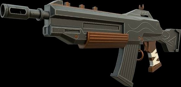 Stylized Rifle Low Poly 3d model