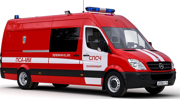 Mercedes Sprinter Rescue van 3d model