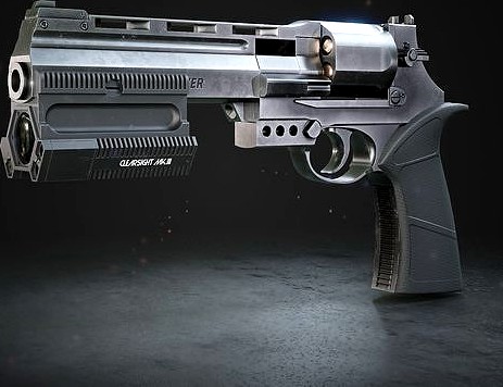 Automatic revolver 3d model