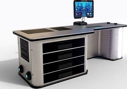 Sci-fi Computer Desk 3d model